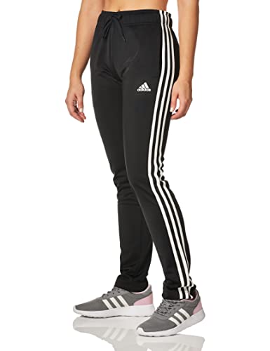 adidas Women's Warm-Up Tricot Regular 3-Stripes Track Pants, Black, X-Large
