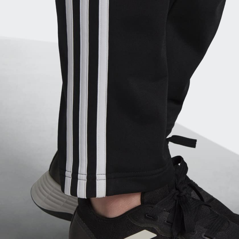 adidas Women's Warm-Up Tricot Regular 3-Stripes Track Pants, Black, X-Large