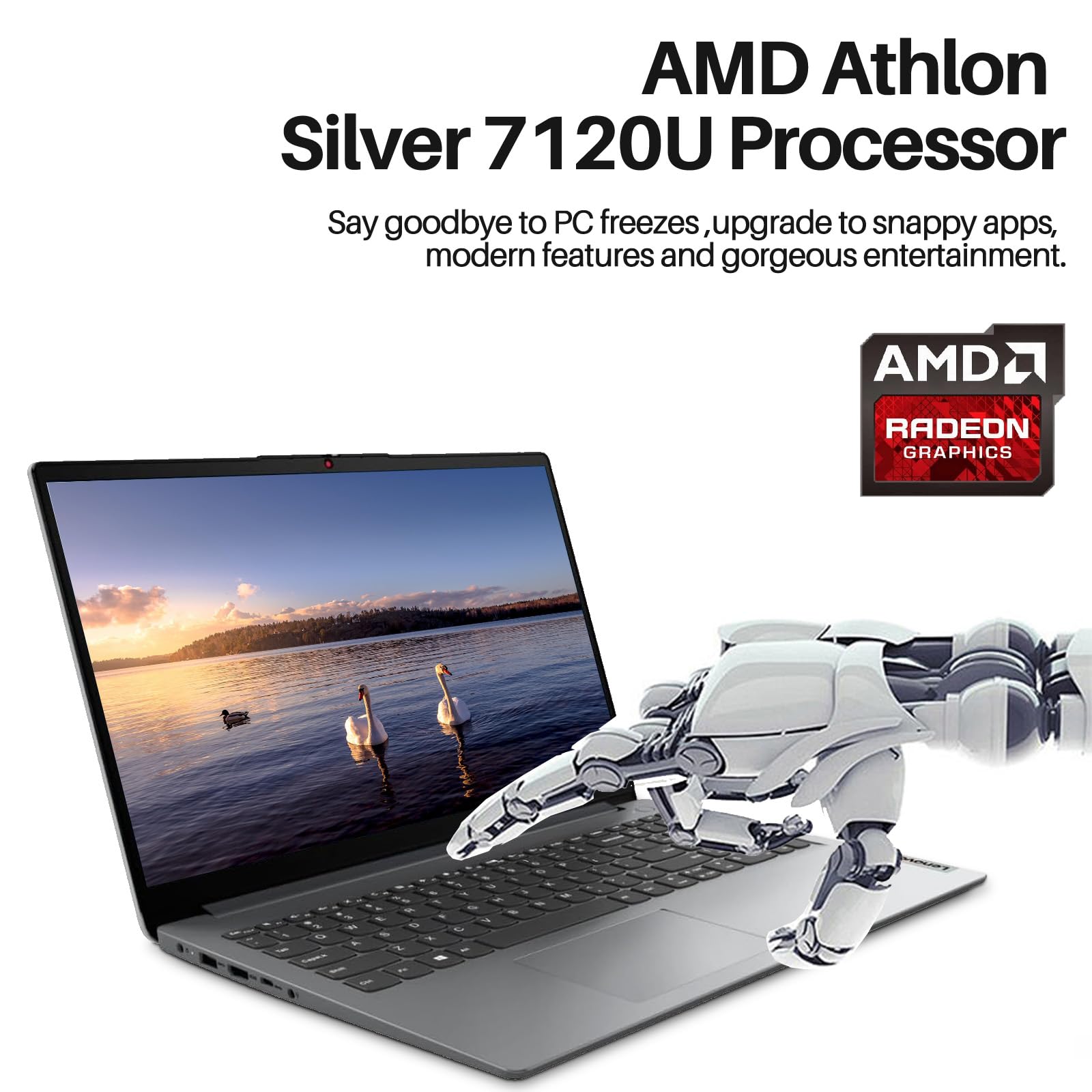Lenovo 2023 Newest 15.6" Ideapad 1 Laptop, AMD Athlon Dual-Core Processor, 4GB RAM, 128GB PCIe SSD, HD Anti-Glare Display, Bluetooth,WiFi,HDMI,Webcam, Windows 11 Home in S Mode, Bundle with JAWFOAL