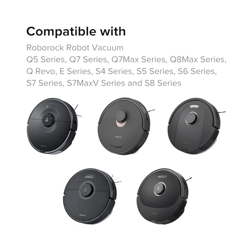 Roborock Side Brushes (2 Pieces) for Q5, Q7, Q7Max, Q8Max, Qrevo, E Series, S4, S5, S6, S7, S7MaxV, S8 Series Robot Vacuum, Black
