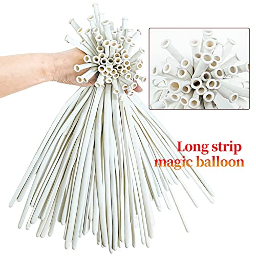 Long Balloons, Premium 260Q Twisting Sculpting Balloons for Animal Shape Birthdays Clowns White Pack of 100