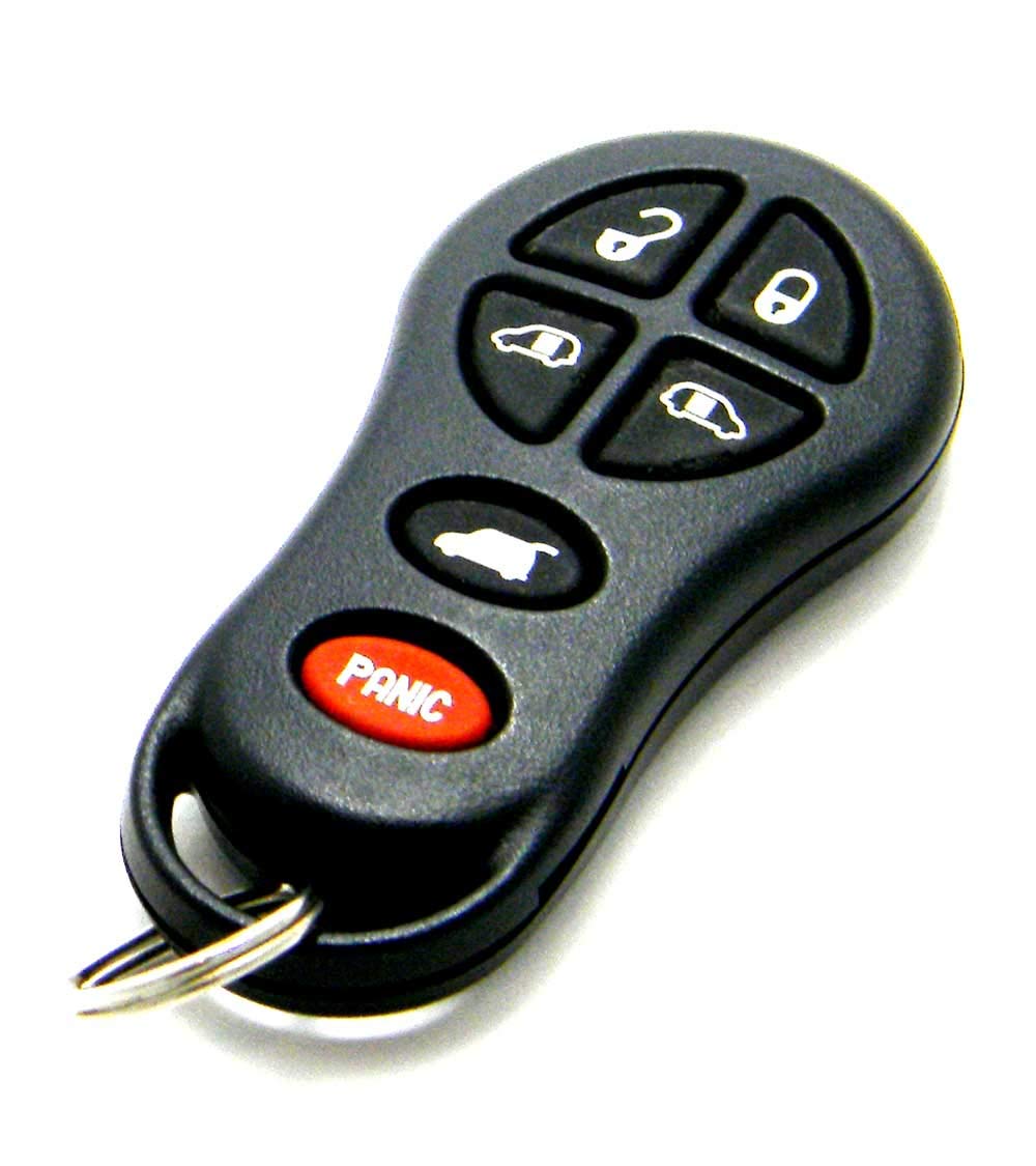Replacement Case Compatible With Chrysler & Dodge 6-Button Key Fob Remote (FCC ID: GQ43VT18T, P/N: 04686797)