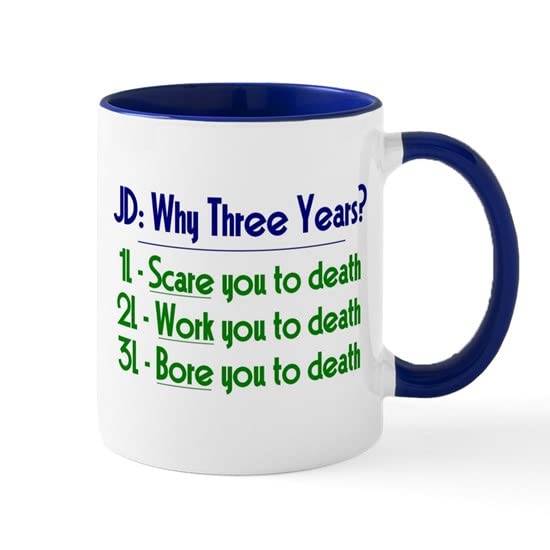 CafePress JD = Three Years Mug Ceramic Coffee Mug, Tea Cup 11 oz