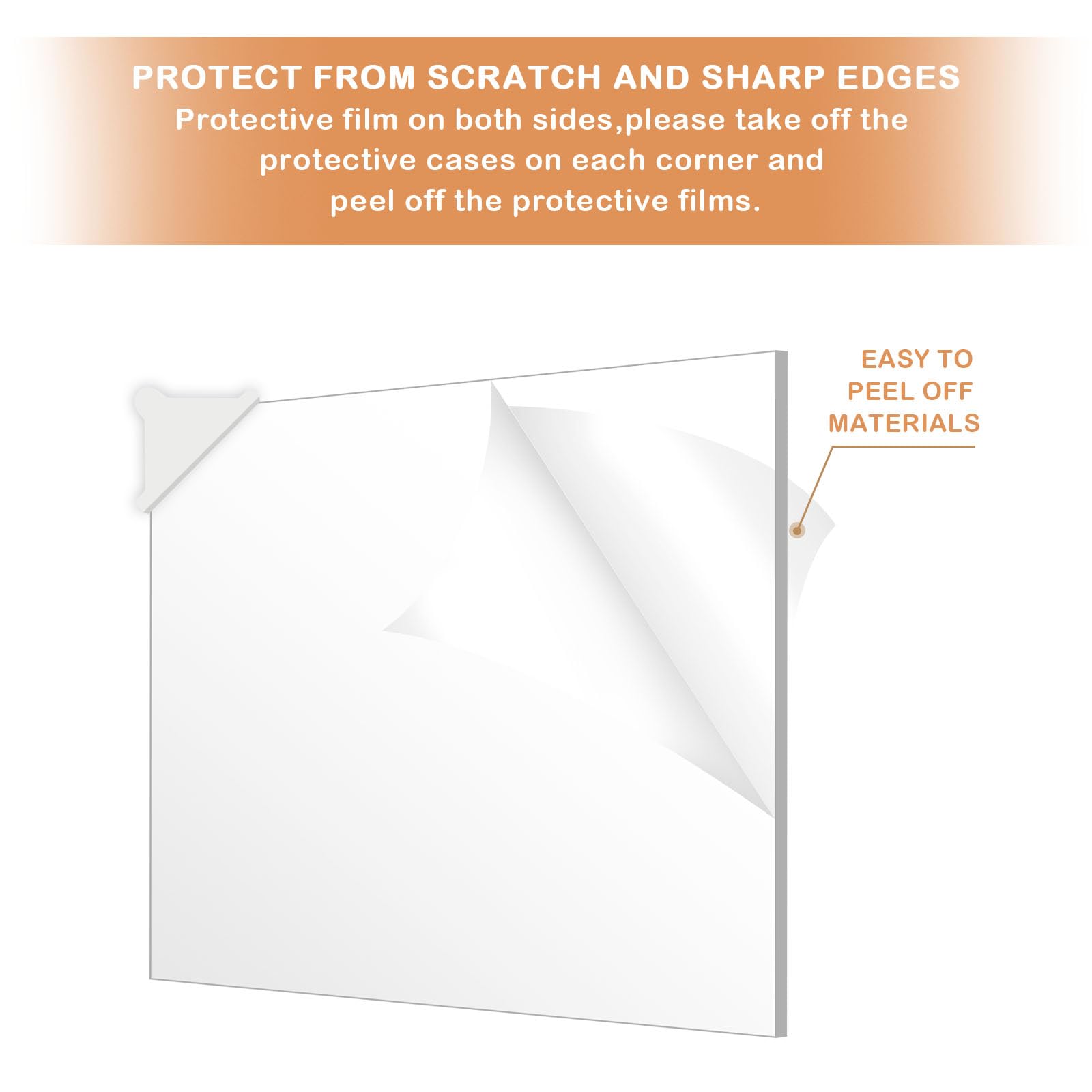 Clear Acrylic Plexiglass Sheet-1/4 Thick Cast - 12" x 24" (2 Pack) 6mm Transparent Acrylic Sheets for DIY, Signs and Crafts