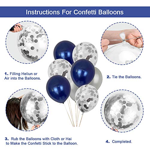 Birthday Decorations Men Blue Birthday Party Decorations for Men Women Boys Grils, Happy Birthday Balloons for Party Decor Suit For 16th 20th 25th 30th 35th 40th 50th 60th 70th (Blue)