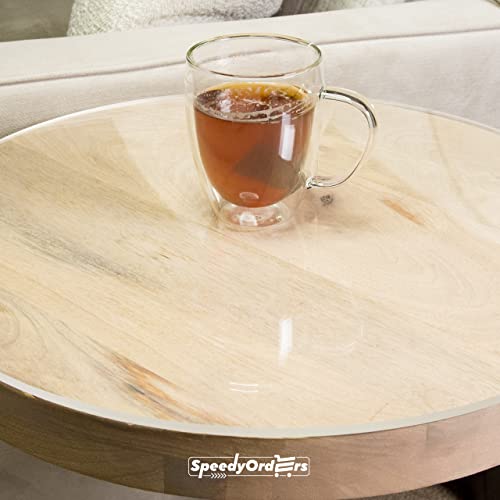SPEEDYORDERS 1/4" Plexiglass Sheet, 12 Inch Diameter Clear Acrylic Lucite Circle, Round Cake Disc, Disk Table Top, Backdrop Made in USA