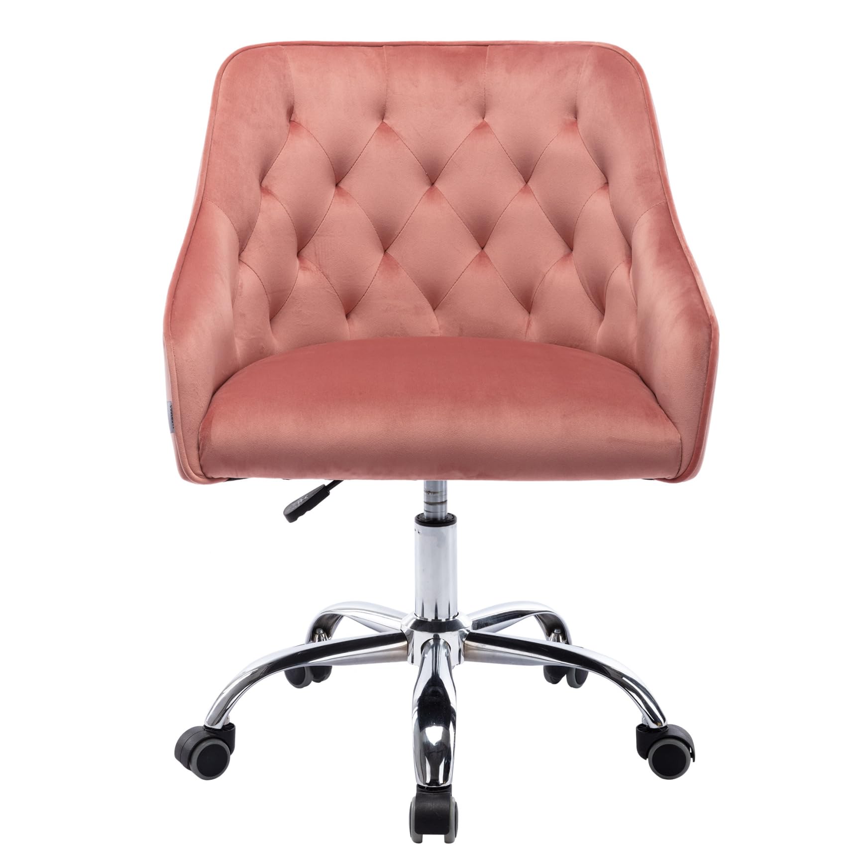 INCLAKE Home Office Chair, Swivel Shell Chair with Adjustable Height & Wide Backrest & Sloped Armrest, Modern Leisure Task Desk Chair for Living Room Bedroom, Pink