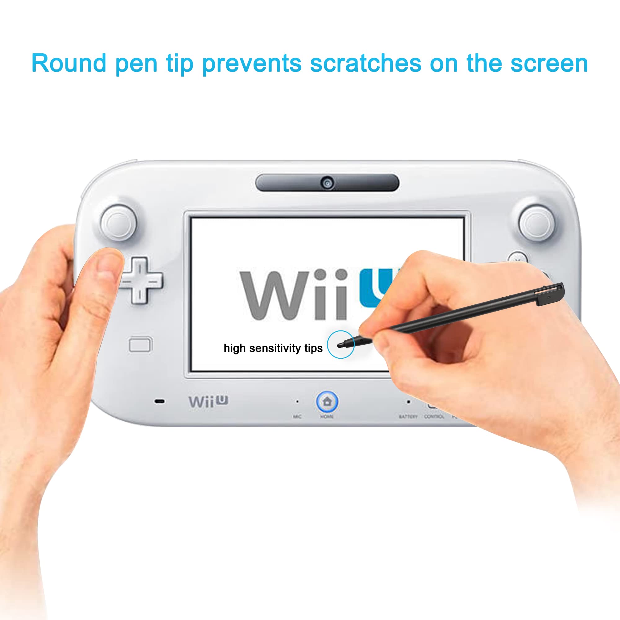 Stylus Pen for Wii U Gamepad, Xahpower Replacement Stylus Compatible with Nintendo Wii U Gamepad, 4 in 1 Combo Touch Styli Pen Set Multi Color for Wii U Gamepad