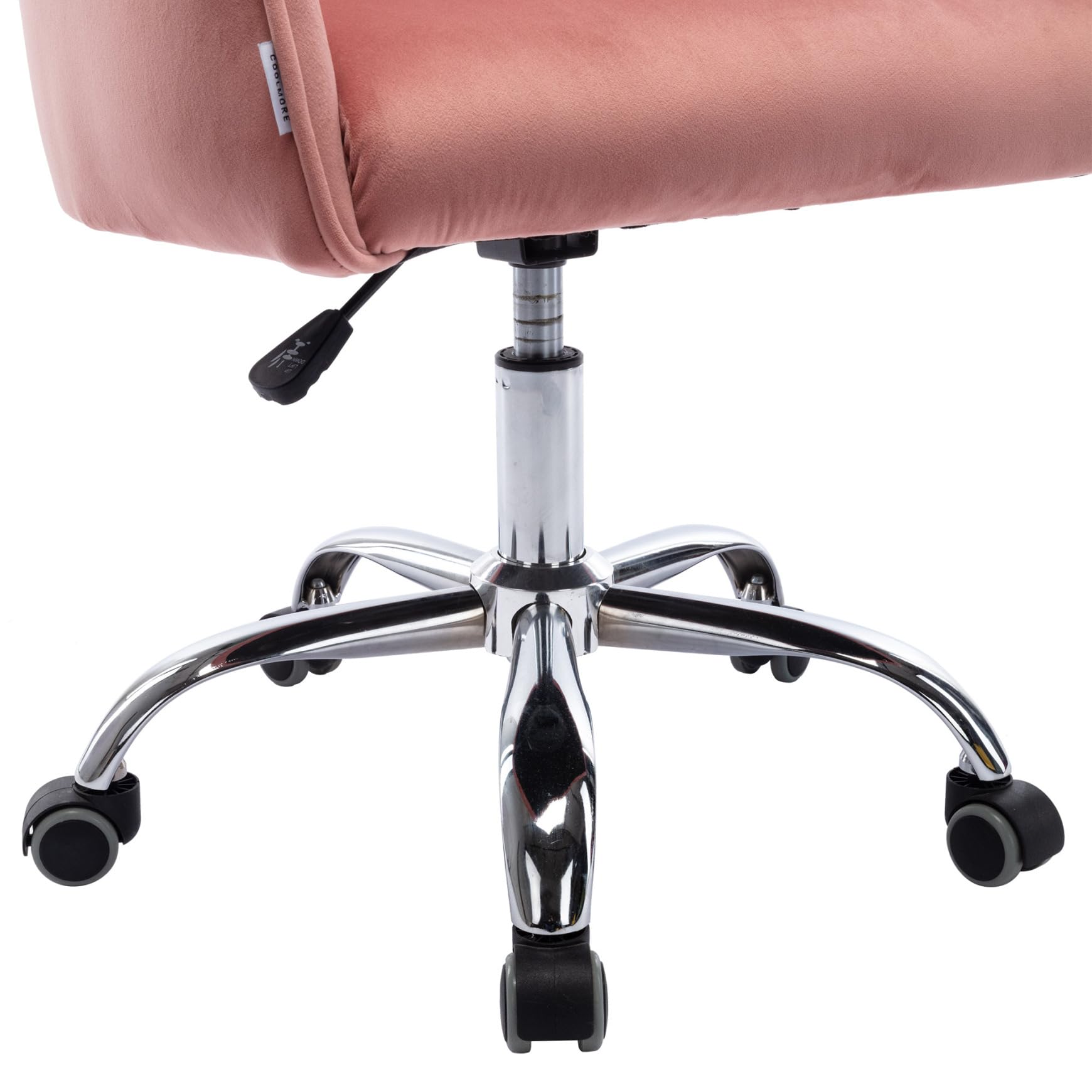 INCLAKE Home Office Chair, Swivel Shell Chair with Adjustable Height & Wide Backrest & Sloped Armrest, Modern Leisure Task Desk Chair for Living Room Bedroom, Pink
