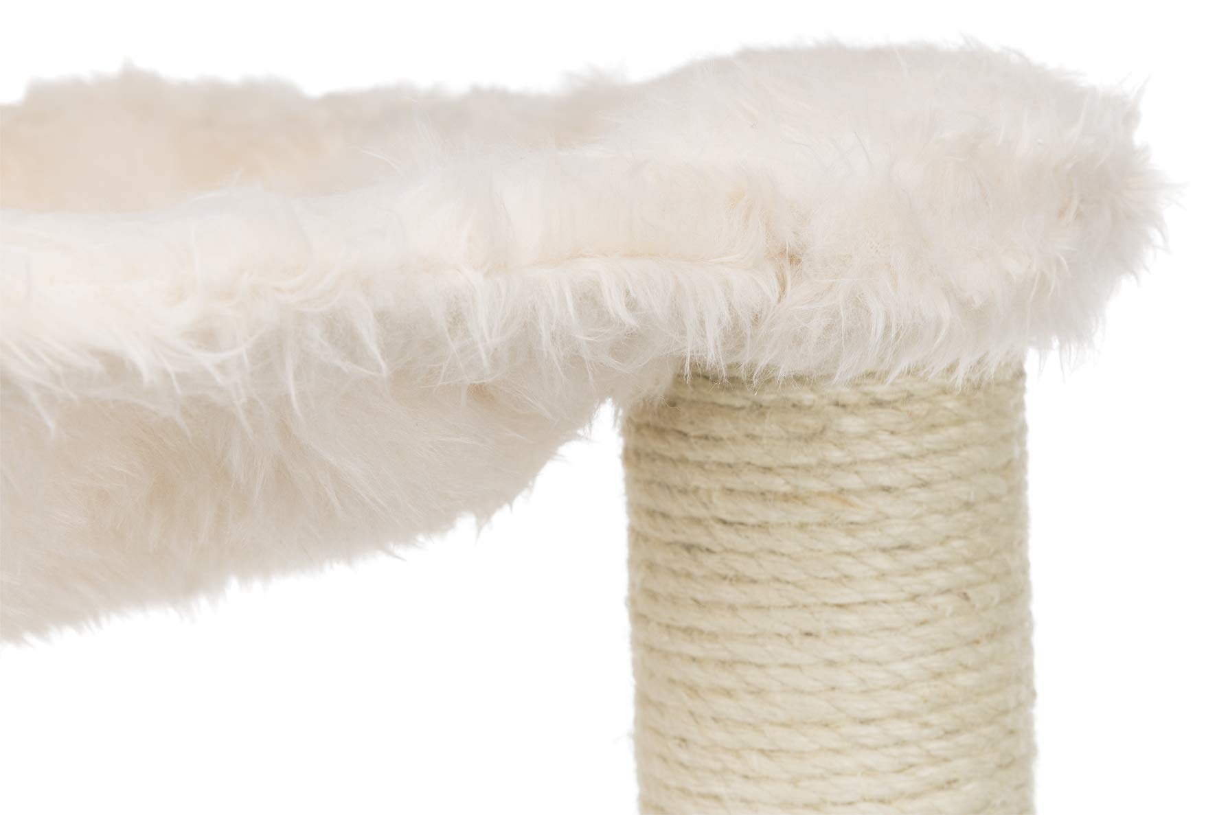 TRIXIE Baza Scratching Post with Hammock | 18" Base. Color: Cream