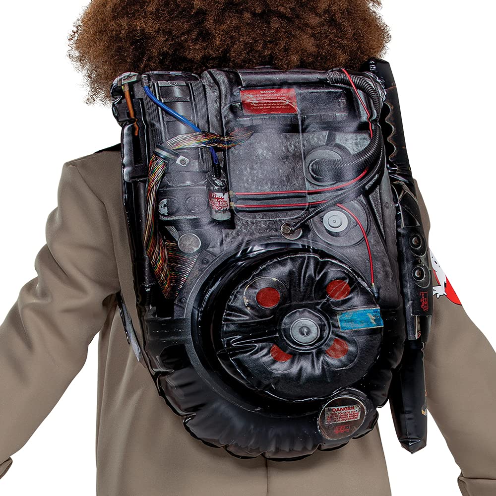 Ghostbusters Costumes for Kids, Official Ghostbusters Afterlife Movie Costume Jumpsuit with Inflatable Proton Pack, Classic Kids Size Large (10-12)