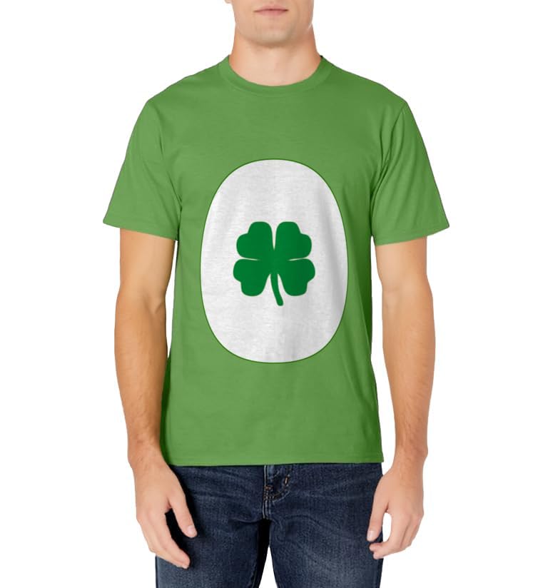 Cute Good Luck Clover Belly Halloween Bear Belly Costume T-Shirt
