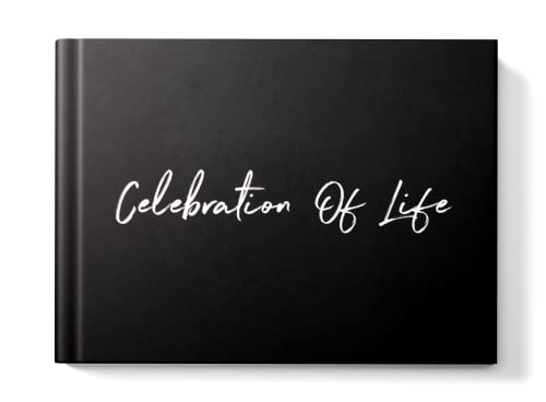 C Wyn Publishing Guest Book for Funeral | Funeral Guest Book | Celebration of Life | Funeral Guest Book for Memorial Service | Hardcover | Table Sign Included