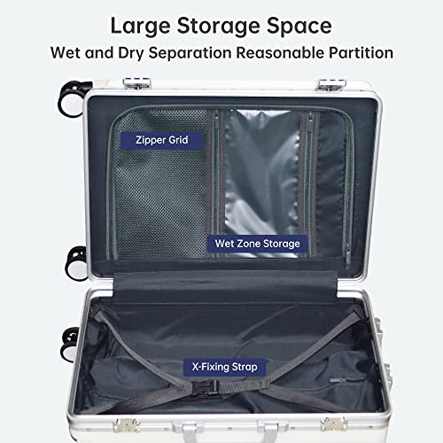 20in Hard Case Spinner Luggage with TSA Lock, USB Port, Cup Holder & Phone Holder by Sailortenx