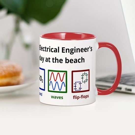 CafePress An Electrical Engineers Day At The Beach Mug Ceramic Coffee Mug, Tea Cup 11 oz