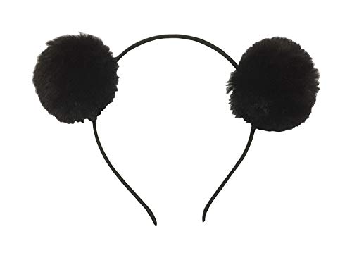 Pom Pom Headband Head Hoop Animal Style Cute fluffy Hairband for Halloween Costume (C)