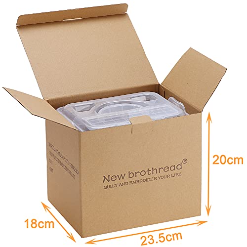 New brothread 3 Layers Stackable Clear Storage Box/Organizer for Holding 60 Spools Home Embroidery & Sewing Thread and Other Embroidery Sewing Crafts (Spool Size Requirement: H≤2.2"; W≤1.69")