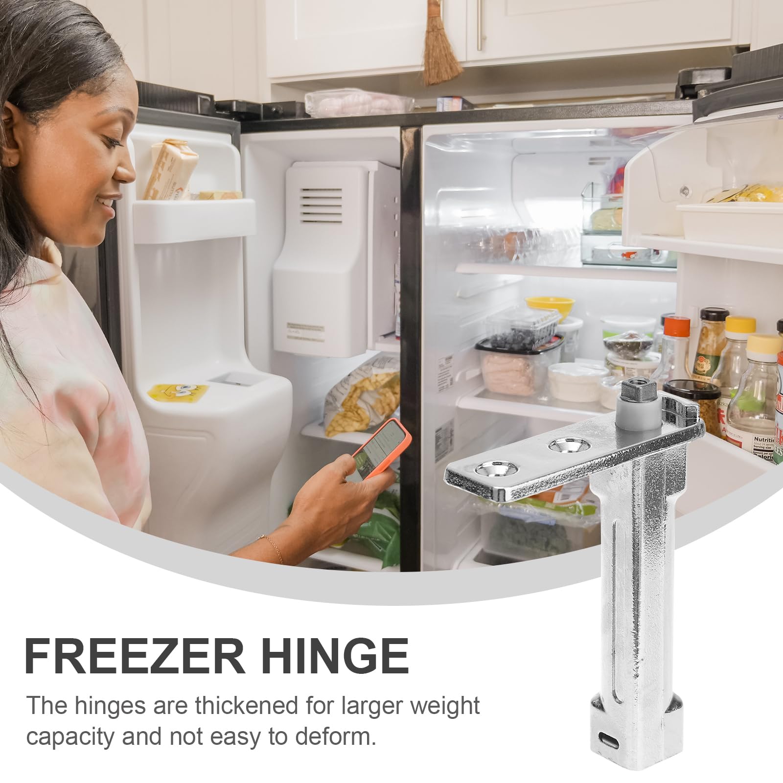 Metal Hinges 1pc Refrigerator Door Hinge Door Pivot Hinges Refrigerator Hinge zinc Alloy Hinges Door Hinges Spring Hinge s Freezer Door Hinge top Door Metal