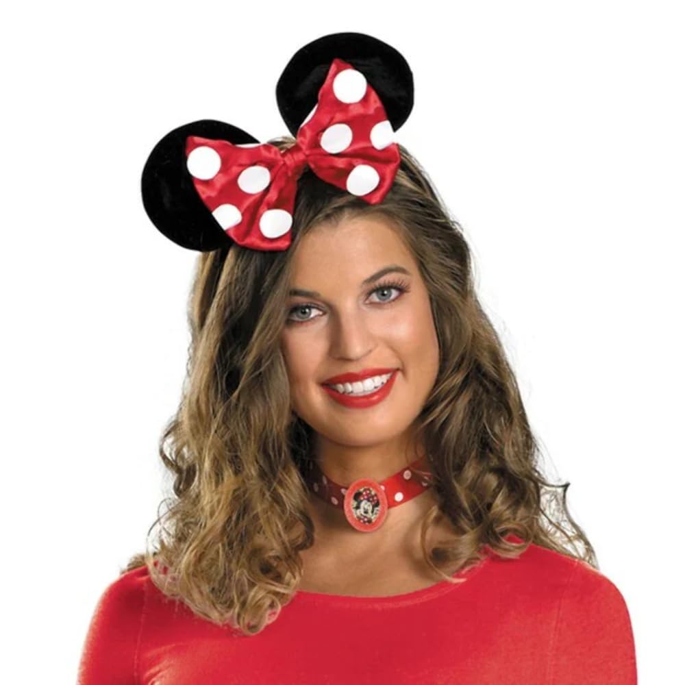 Disguise womens Disney Mickey Mouse Clubhouse Red Minnie Mouse Kit adult sized costumes, Red/White/Black, One Size US
