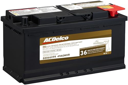 ACDelco Gold 49AGMHR 36 Month Warranty High Reserve AGM BCI Group 49 Battery