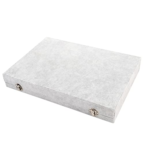 AUTOARK Ice Velvet Clear Lid 7 Slots Jewelry Rings Earrings Tray Showcase Display Organizer,AJ-023
