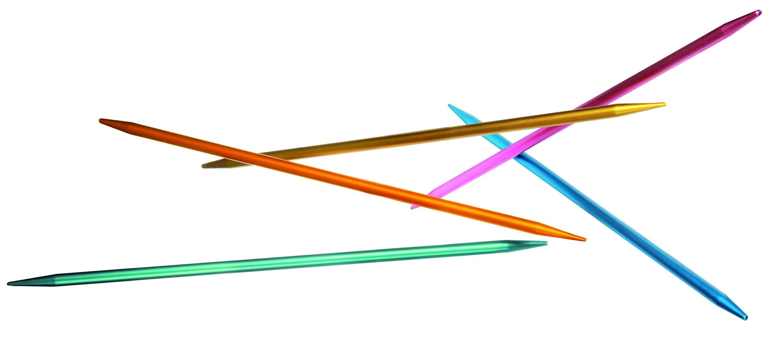 Addi FlipStix Double Pointed Knitting Needles 6-inch (15cm) - Set of 5; US Size 8 (5mm)