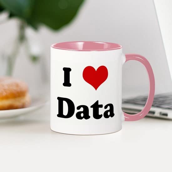 CafePress I Love Data Mug Ceramic Coffee Mug, Tea Cup 11 oz