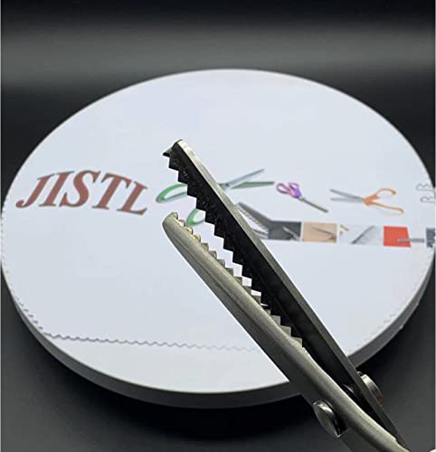 JISTL Green Pinking Shears Comfort Grips Professional Dressmaking Pinking Shears Crafts Zig Zag Cut Scissors Sewing Scissors,Professional Handheld Dressmaking