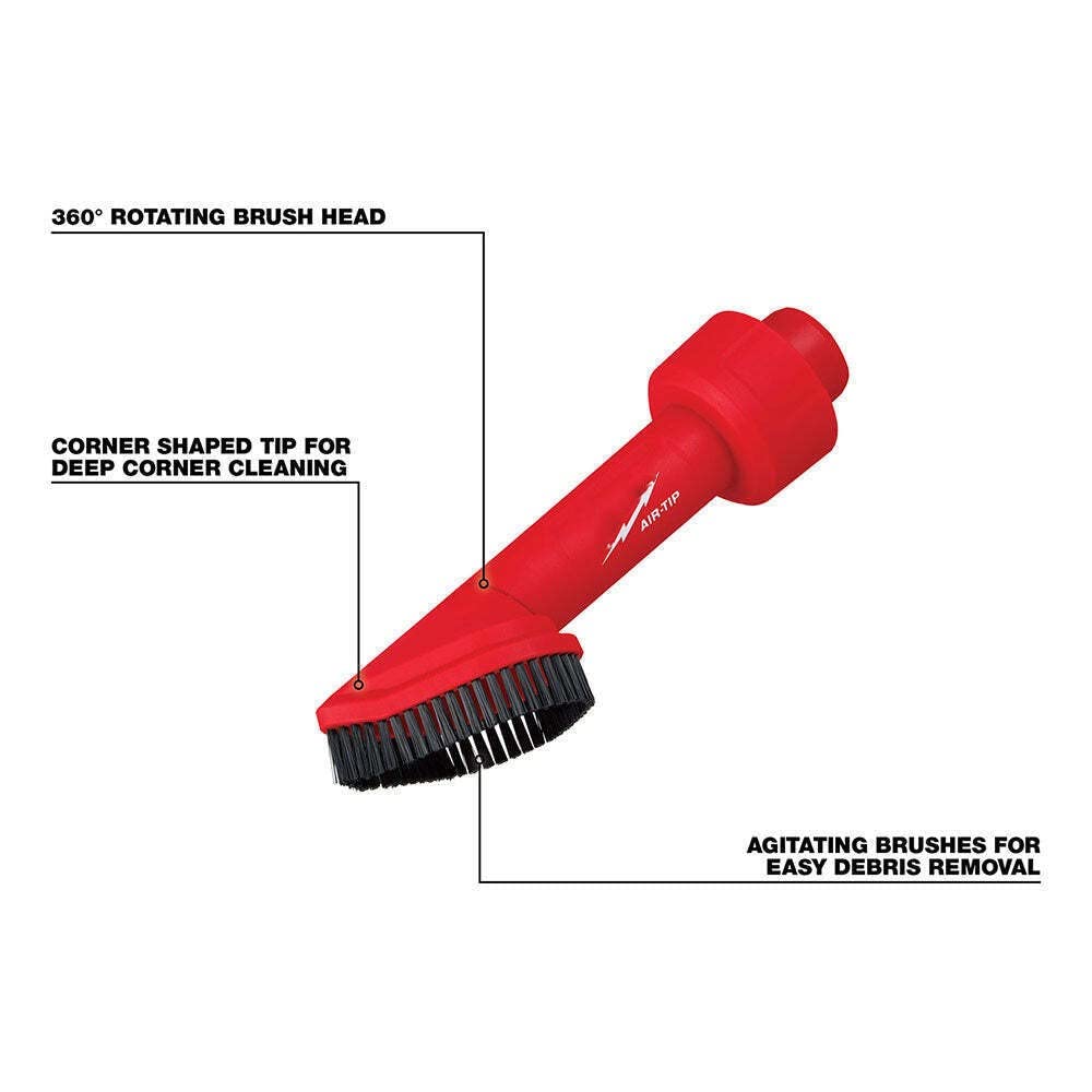 SHISHUVIN Milwaukee 49-90-KIT1 AIR-TIP Nozzle/Rotating Brush/Pivoting Brush Attachment Kit - Vacuum Cleaner Accessories - Resin Material