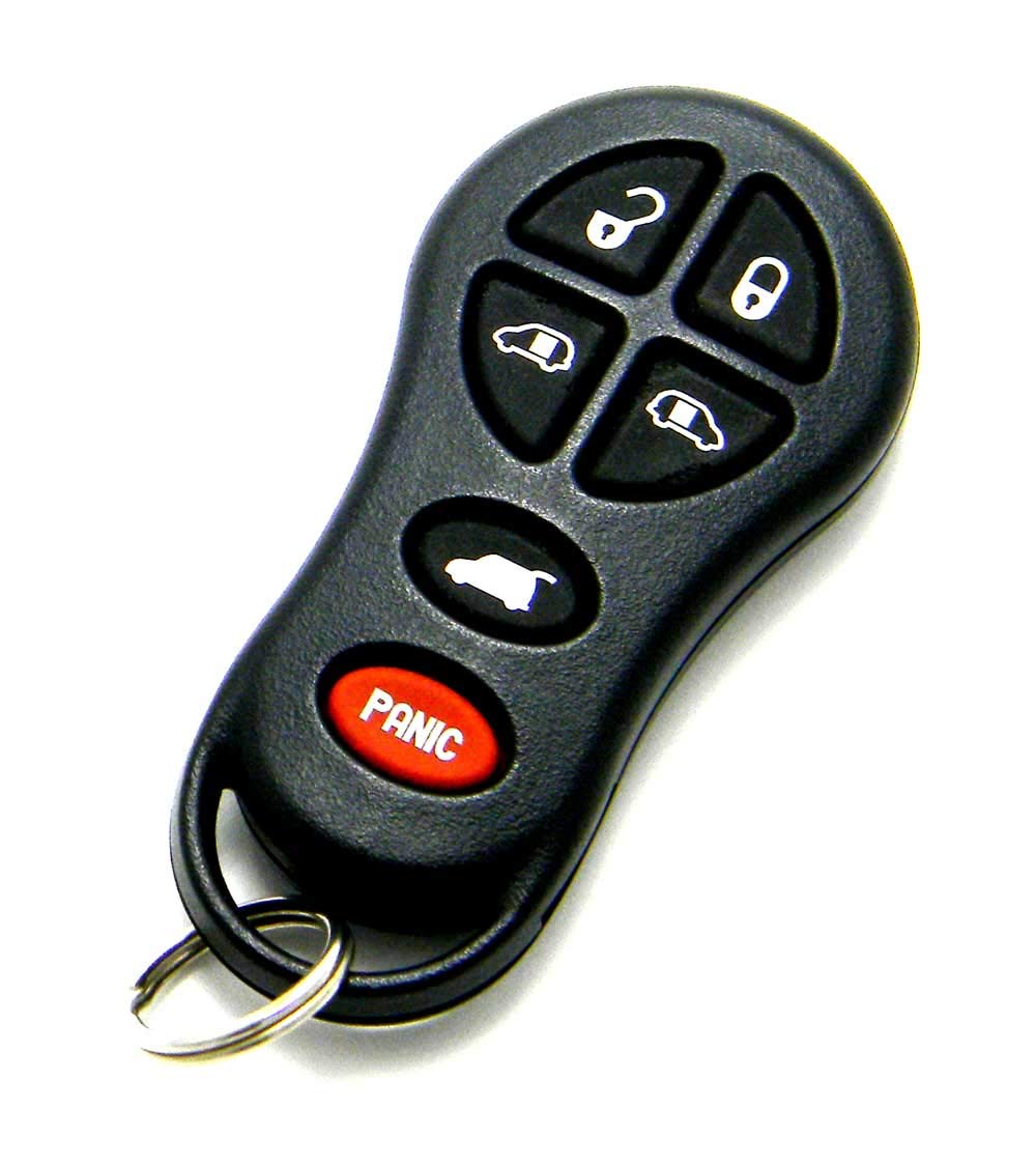 Replacement Case Compatible With Chrysler & Dodge 6-Button Key Fob Remote (FCC ID: GQ43VT18T, P/N: 04686797)
