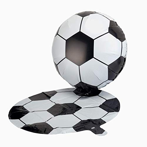 BinaryABC Soccer Balloons,Football Party Supplies,Foil Soccer Balloons,18 Inch,(10pcs)
