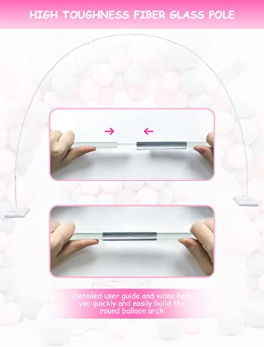 YALLOVE 21ft Balloon Arch Stand Kit, Free Combination in Width and Height (e.g. 10ft x 7.5ft), Convenient to Assemble and Disassemble