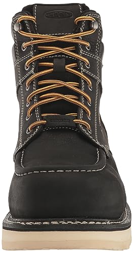 KEEN Utility Men's Cincinnati 6” Composite Toe Waterproof 90 Degree Heel Heavy Duty Work Boots, Black/Sandshell, 11
