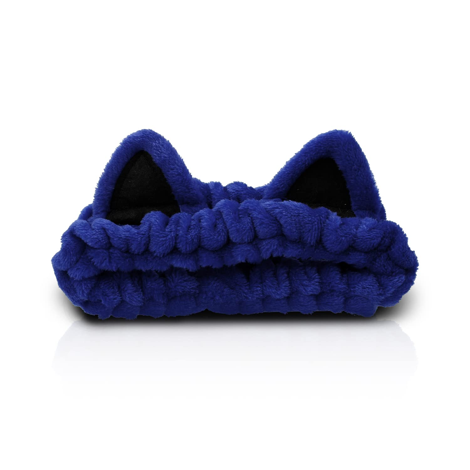 Hofar Cat Face Wash Headband Hairband with Cat Ears Coral Fleece Cartoon Cute Creative Hair Accessories