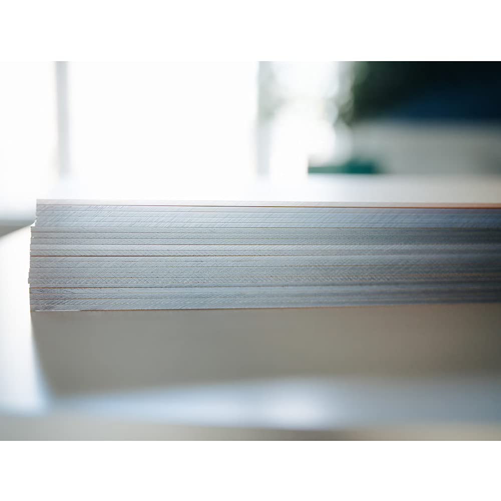 Acrylic Sheet Clear Cast Plexiglass 8 x 8 inches Square Panel 0.04" Thick (1mm) Clear Plastic Plexi Perspex Plate Panel with Protective Film for Signs, DIY Display Projects, Craft