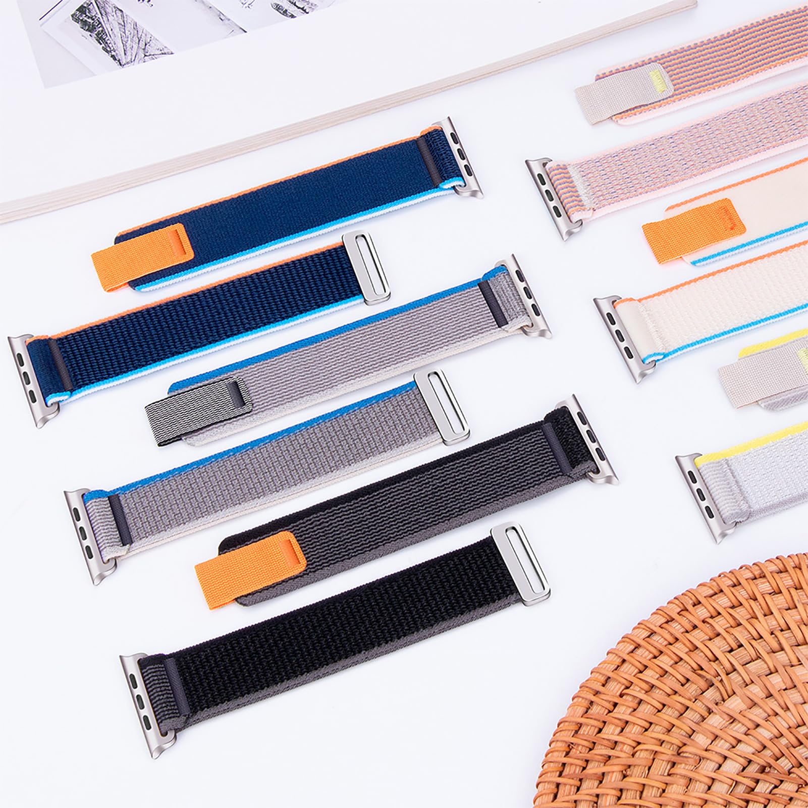 Eweison Sport Trail Loop Strap Compatible for Apple Watch Band 38mm 40mm 41mm 42mm 44mm 45mm 49mm for Women Men,Adjustable Breathable Nylon Braided Wristband for iWatch Series Ultra 9 8 7 6 5 4 3 2 1