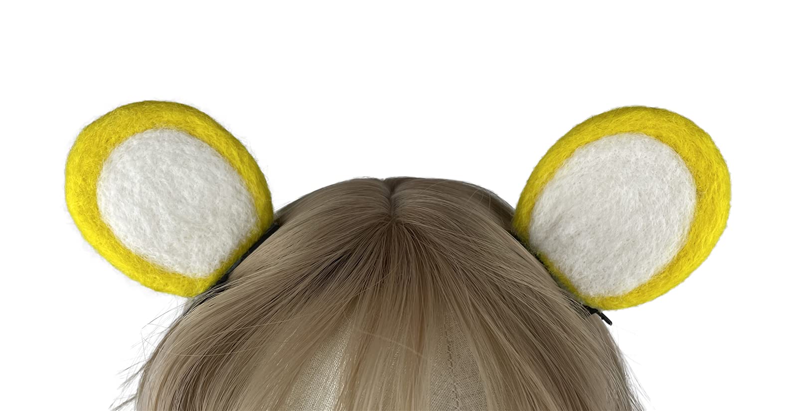 Animal Cosplay Bear Hair Clips Hairpins for Halloween Party Costume Holiday (Yellow)