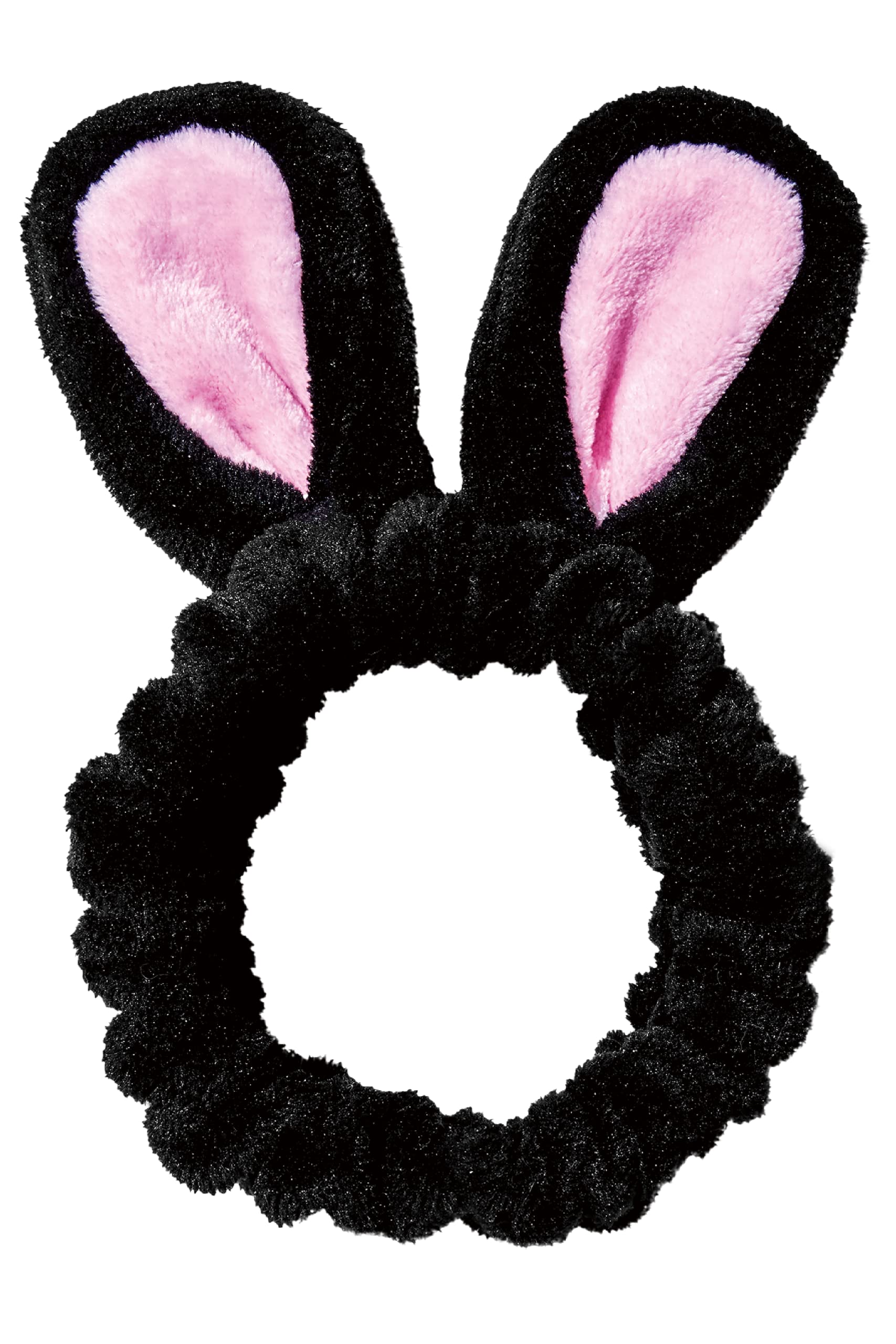 CHASIN' RABBITS Spa Hair Styling Headband - Black Rabbit | Skincare Makeup Accessory for Face Washing (8.26" x 5.5")