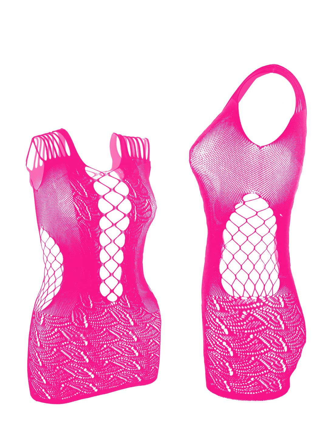 LEMON GIRL 6 Pieces Women's Fishnet Lingerie Top Mesh Babydoll Chemises Dress General Size