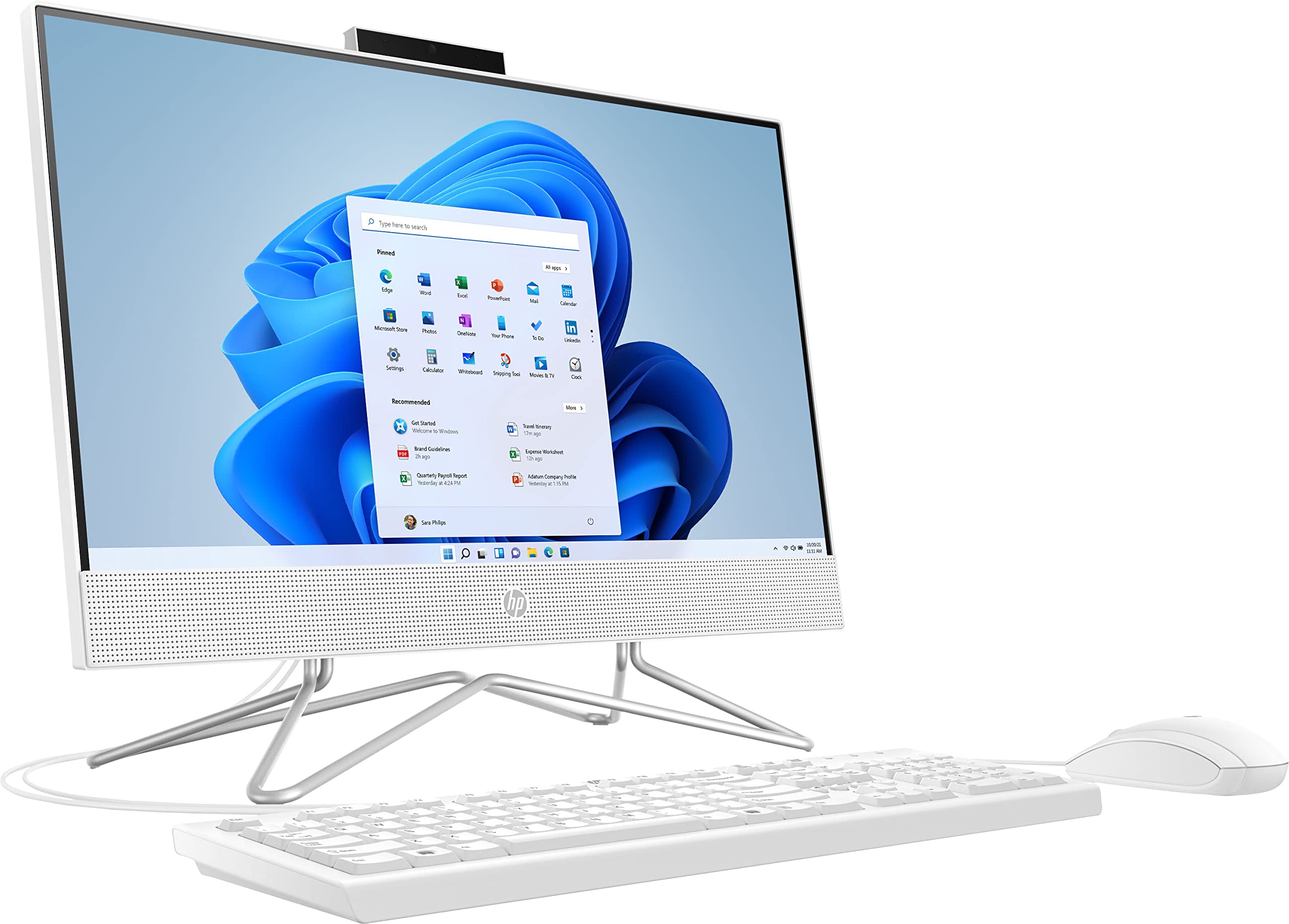 HP 2022 Newest 22-inch FHD All-in-One Desktop Computer Dual-Core AMD Athlon Silver 3050U 16GB DDR4 RAM NVMe M.2 1TB SSD DVD WiFi AC BT RJ45 Webcam Windows 11 Pro White w/RE USB3.0 Flash Drive