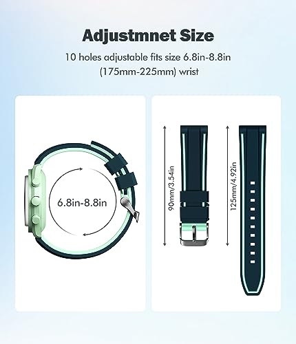 Stanchev Bands for Moonswatch Watch,Soft Silicone Strap Compatible with Omega x Swatch MoonSwatch Speedmaster 20mm Watch,Quick Release Waterproof Replacement Strap for Swatch Omega Men Women (Black)