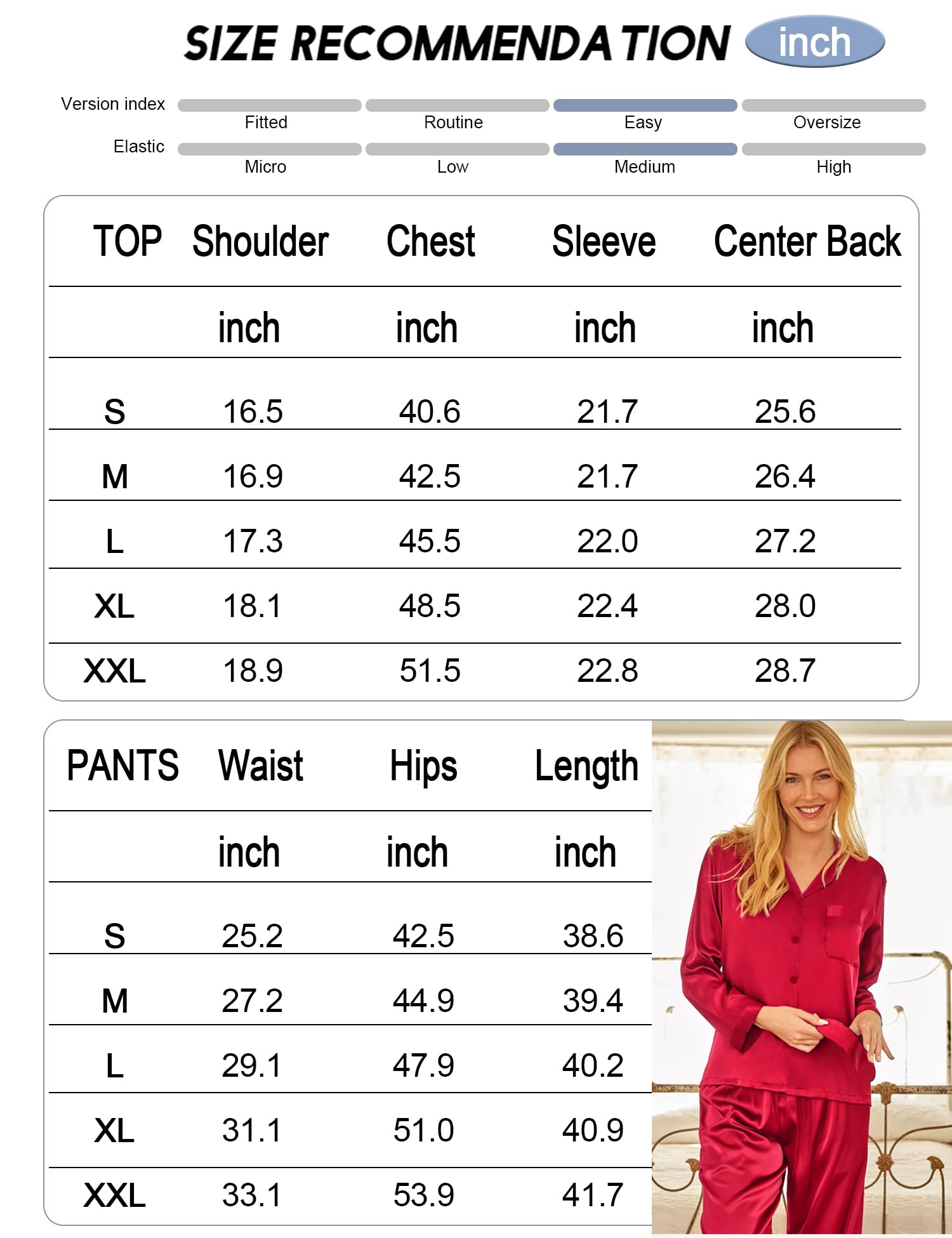 SWOMOG Women Pajamas Matching Pajamas Set Silk Satin Men Pj Set Long Sleeve Button Down Sleepwear 2 Pcs Loungewear Deep Wine Red Medium
