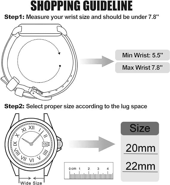 Deeplus 22mm Leather Watch Bands, Western Retro Embossed Leather Bands Compatible with Samsung Galaxy Watch 46/45mm, Gear S3 Frontier, Huawei Watch GT, Garmin Vivoactive 4/Forerunner 945, Retro Brown