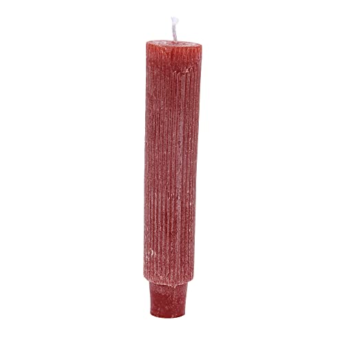 Creative Co-Op Unscented Pleated Taper Box, Powder Finish, Set of 12, Cabernet Candles, 1" L x 1" W x 5" H, Purple