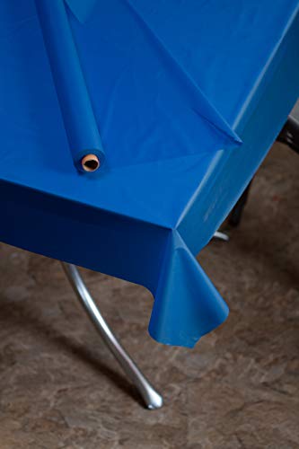 Premium Quality Plastic Table Cover Banquet Rolls 40" X 300' (Dark Blue)