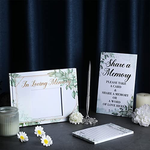 Spakon Funeral Guest Book for Memorial Service Celebration of Life Guest Book 100 Pieces Double Sided Prayer Funeral Cards