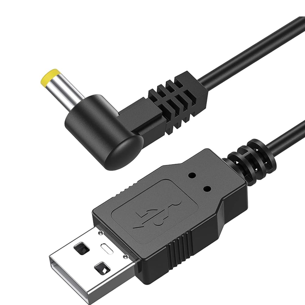 Gomass Replacement PSP Charger Cable, USB Power Cord for Sony PSP PlayStation Portable Charging for PSP 1000 2000 3000 Series (PSP-1001, 2001, 3001) and E-1000 L-Shape