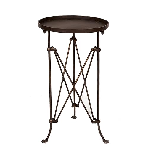 Creative Co-Op Round Bronze Metal Accent Table
