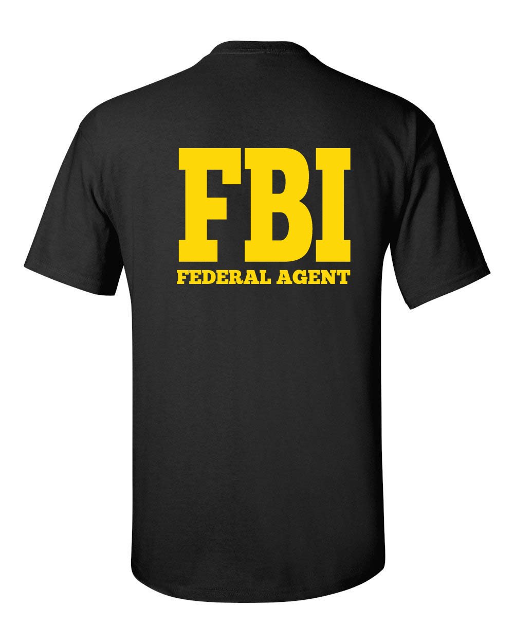 All Things Apparel FBI Federal Bureau of Investigation Front & Back Men's T-Shirt- Med Black (ATA241)