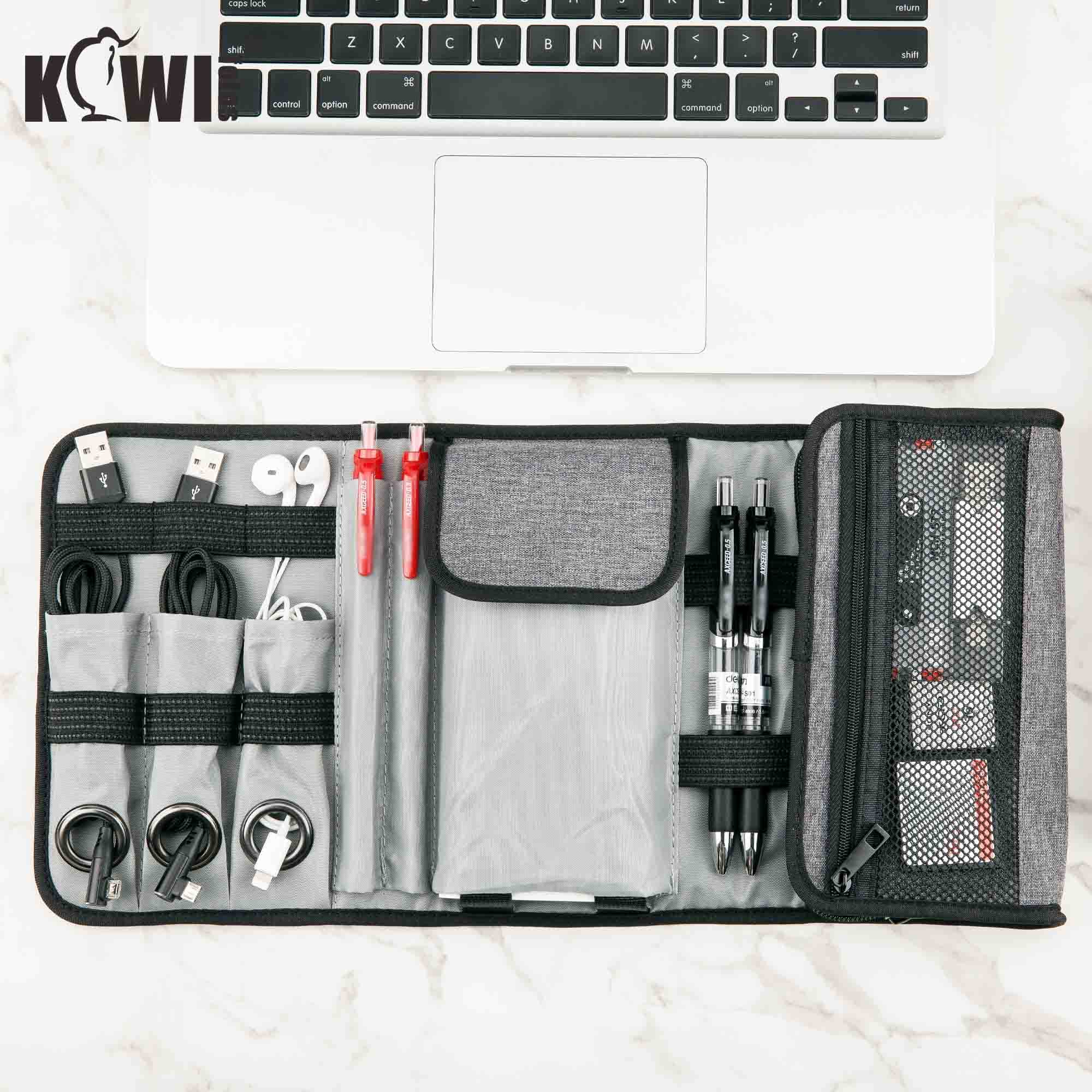Travel Cable Organizer Pouch Electronic Carry Case Portable Power Bank, Charger, Cable, Pens Storage Bag for Cord, Charger, Phone, Earphone SD Cards